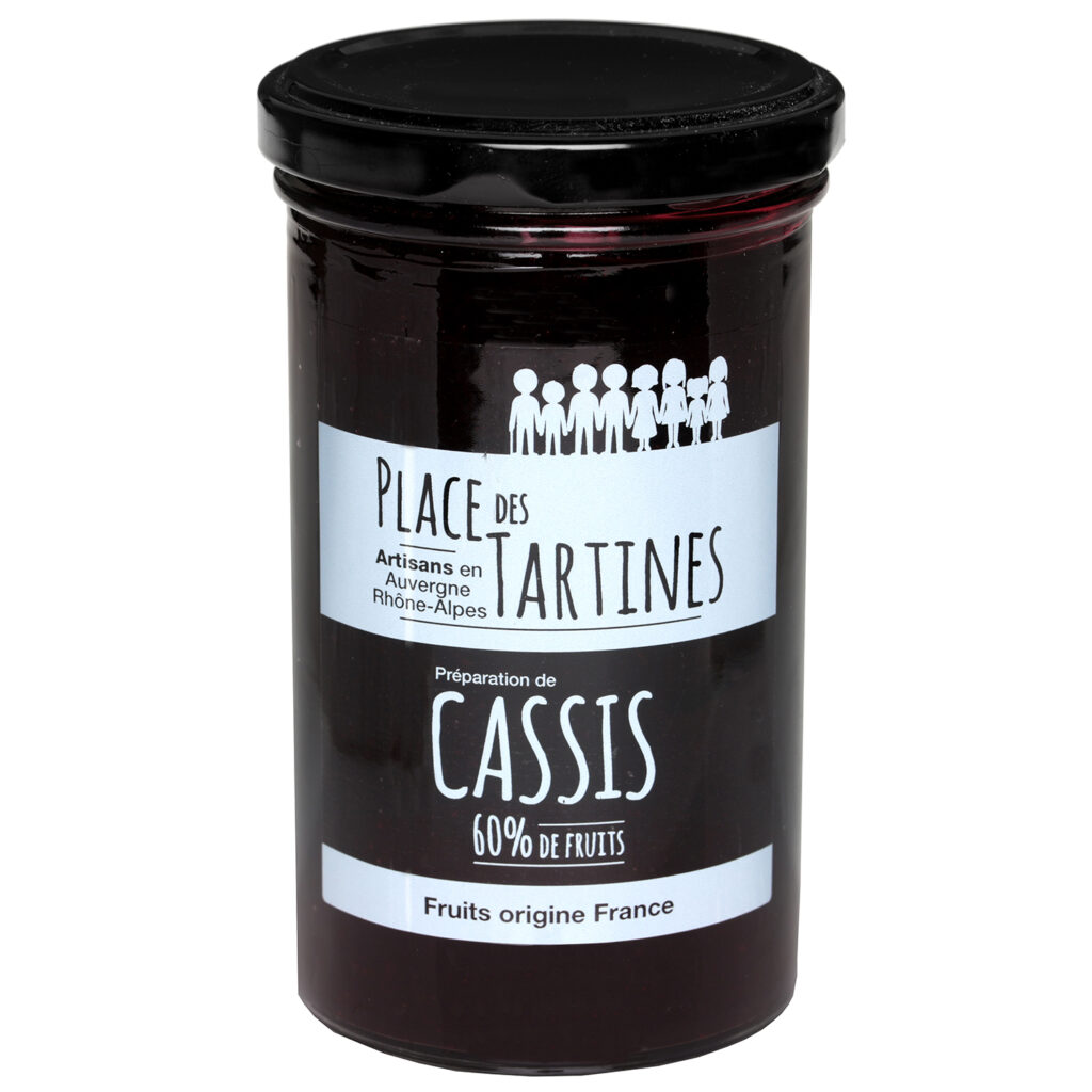 Confiture de Cassis – Préparation à 60% de fruits – 300g – Rouge Gourmand
